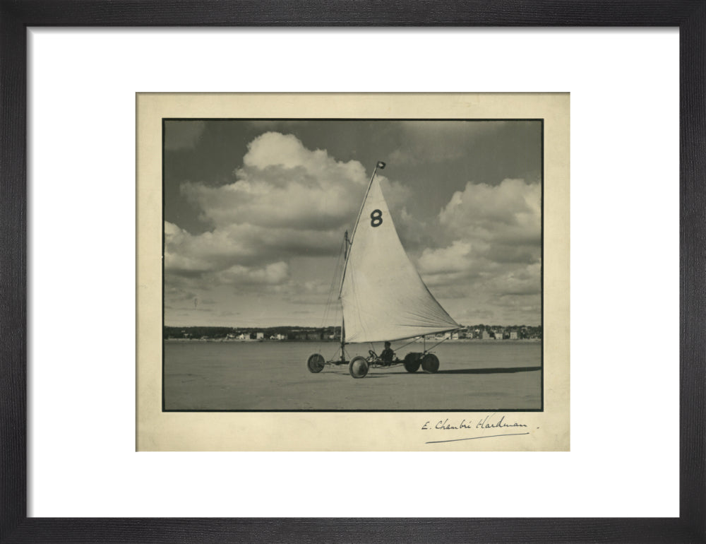 A Sand Yacht on the Sands of Dee – National Trust Prints